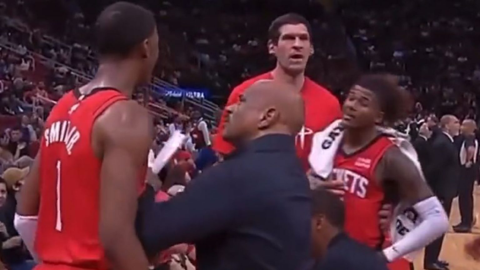 WATCH: Rockets teammates Jalen Green and Jabari Smith involved in ...