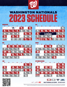 Washington Nationals Printable Regular Season Schedule – 2023 ...
