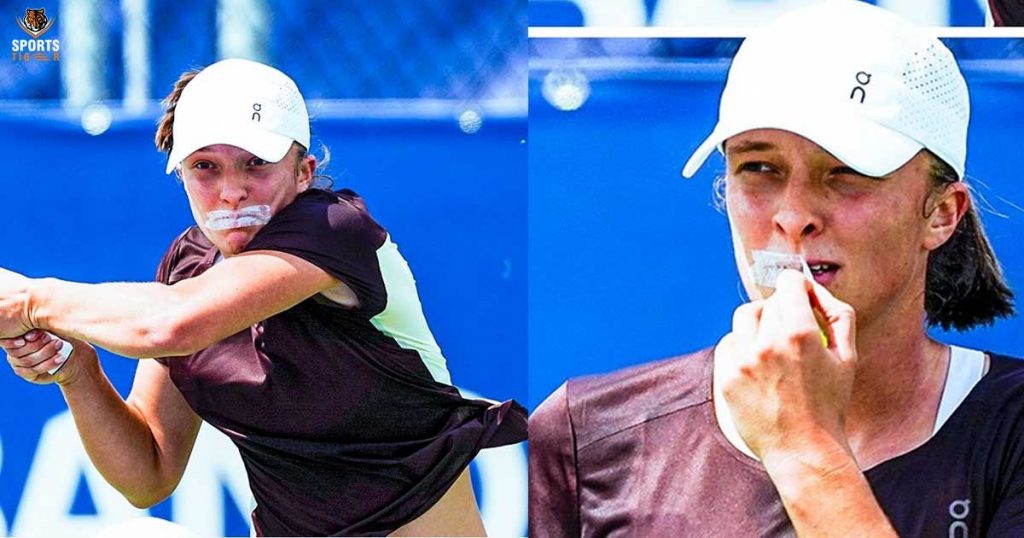 Here's Why Tennis Star Iga Swiatek Tapes Her Mouth While Practice Session