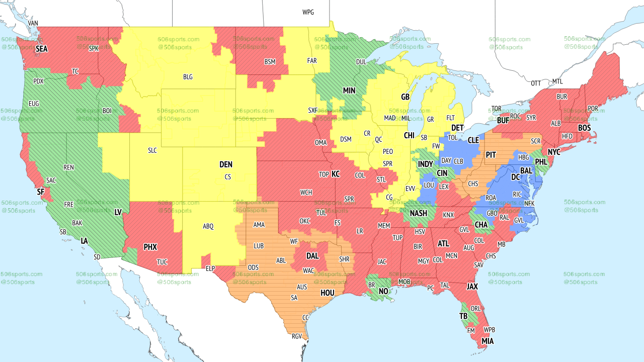NFL Week 4 TV Coverage Map: Schedule, Broadcasts, Early & Late Games ...